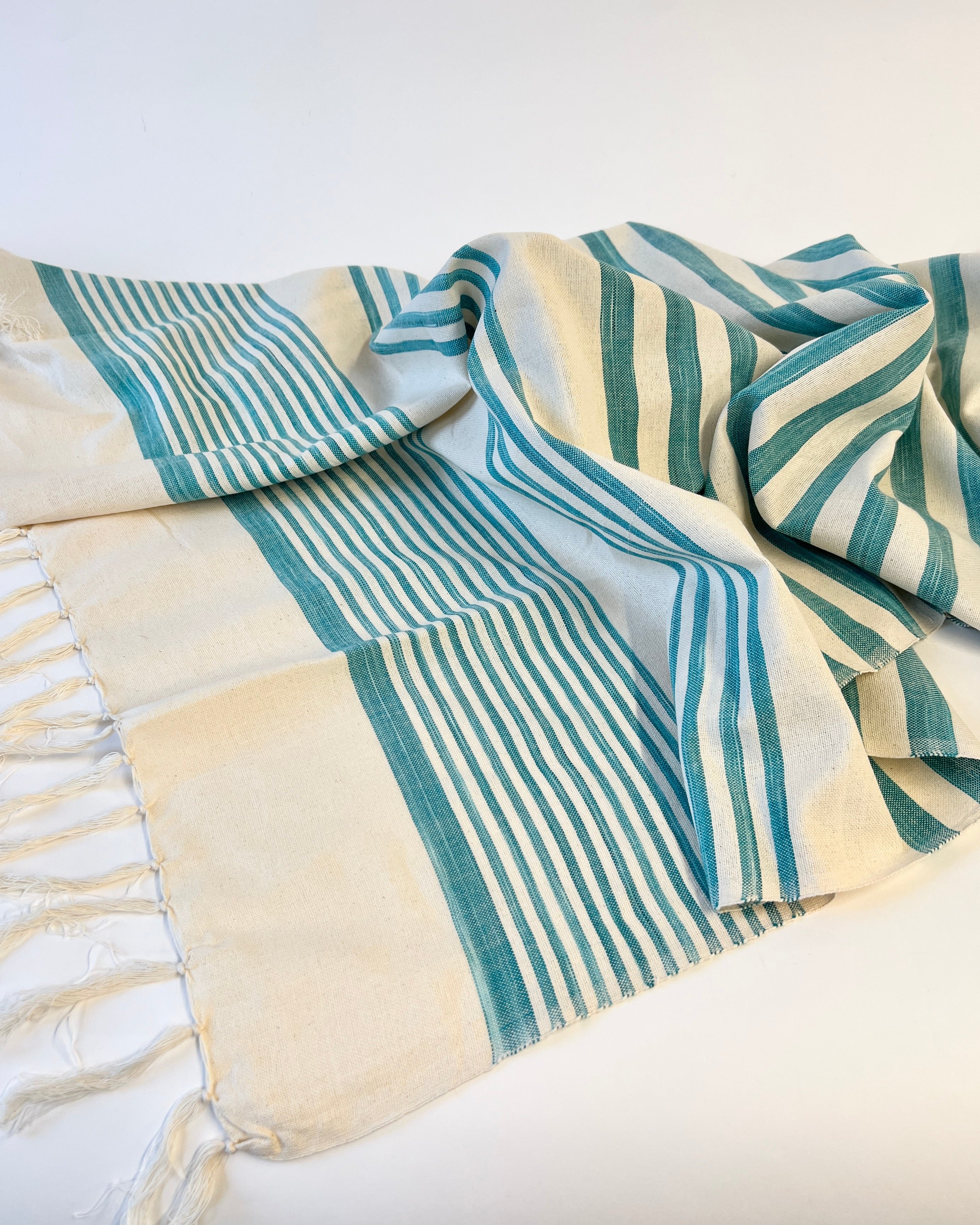 dark teal cotton Kikoy – Approved Textiles